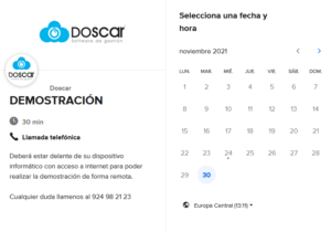 Doscar: Solicitar demostracion